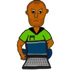 Business Computer User Free SVG