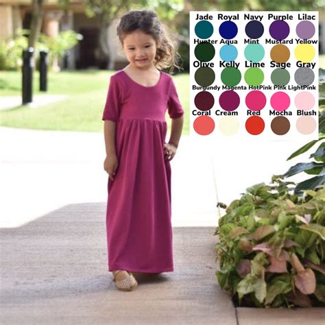 Girls Maxi Dress Etsy