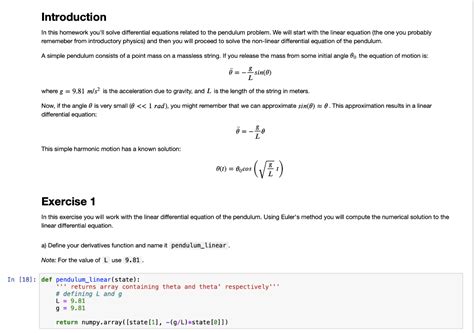 In This Homework Youll Solve Differential Equations