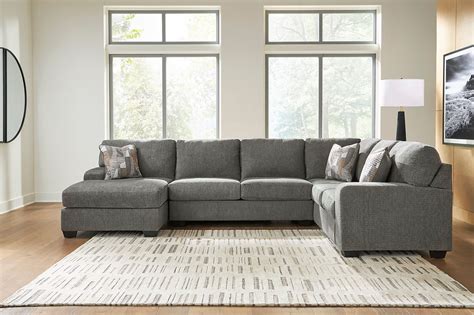 Newellen 3 Piece Sectional With Chaise Greystone Dorsett Furniture