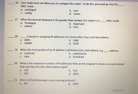 Solved 1 Basic Routing Protocols Such As Rip Version 1 And
