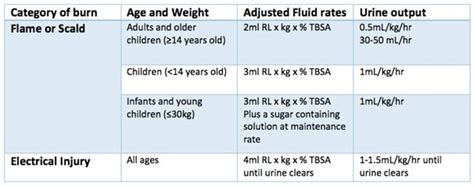 Burns Formulae For Fluid Calculation