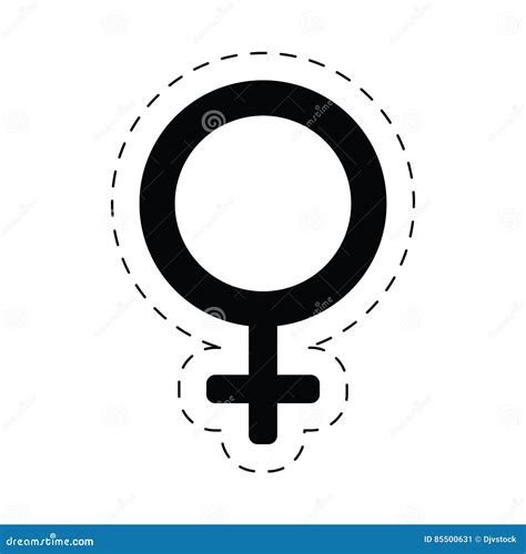 Female Gender Sex Symbol Cut Line Stock Illustration Illustration Of Relationship Partner