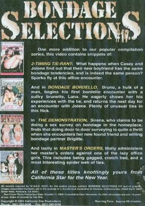 Bondage Selections 17 2001 By California Star Productions Hotmovies