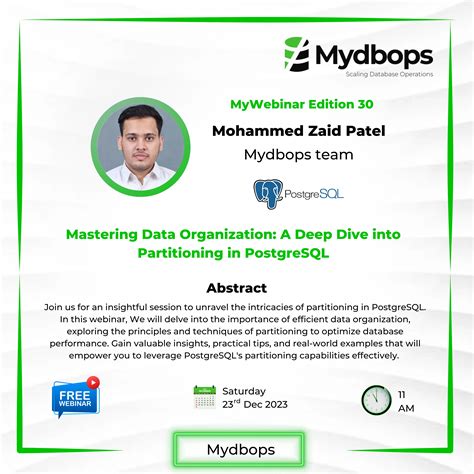 Announcing Our Upcoming Postgresql Webinar Mydbops Blog