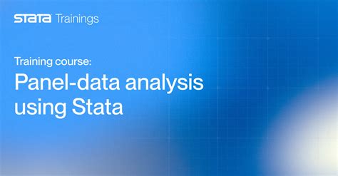 Panel Data Analysis Using Stata Stata Training
