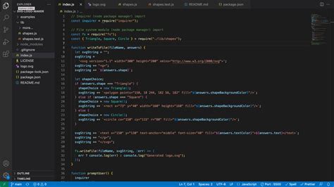Github Rmessett15svg Logo Maker Week 10 Challenge Nodejs A Command Line Application That