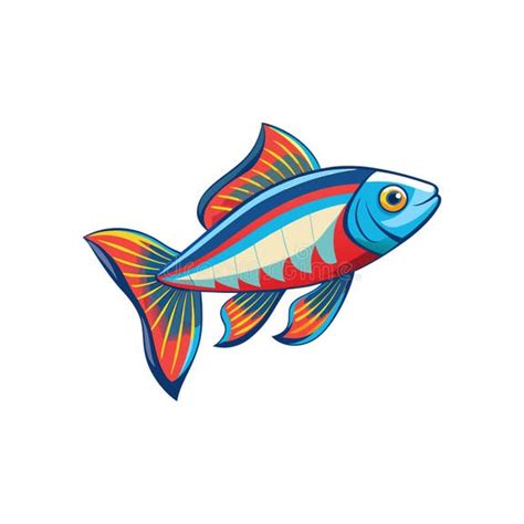 Colorful Glassfish Illustration In Lively Setting Stock Illustration