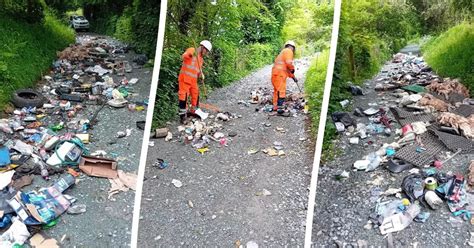 Fly Tippers Dump Tonnes Of Rubbish Including Filthy Nappies In