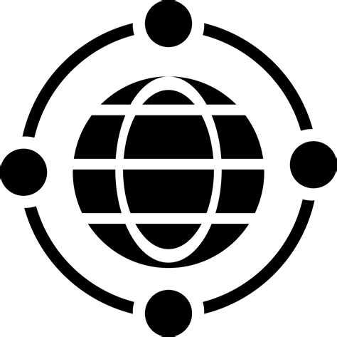 Global Connection Glyph Icon Or Symbol 24278508 Vector Art At Vecteezy