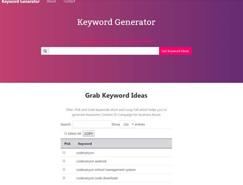 keyword generator with admin php script by itmaster228 codester