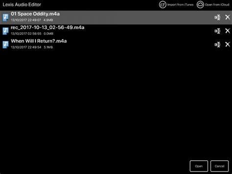 Copy A Part Of A Song From One To An Other File IOS Lexis Audio Editor