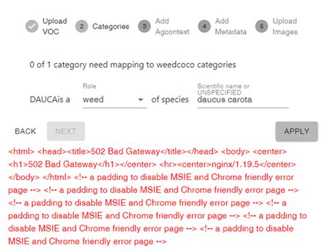502 Bad Gateway Error On Voc Upload · Issue 557 · Weed Aiweed Ai · Github
