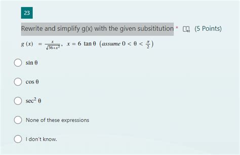 solved rewrite and simplify g x with the given