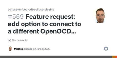 Feature Request Add Option To Connect To A Different Openocd Port · Issue 569 · Eclipse Embed