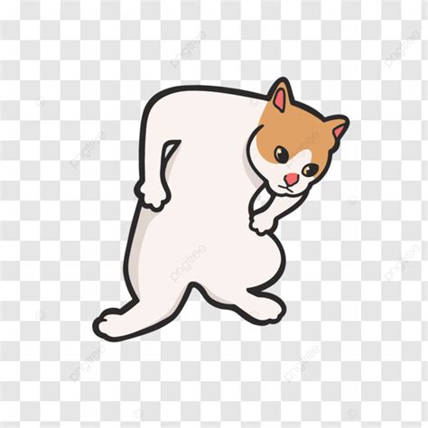 O Que Você Está Fazendo Um Adesivo De Meme De Gato Pose Ilustração Fofa