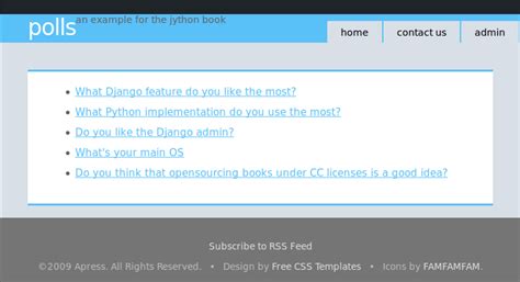 Chapter 14 Web Applications With Django — Definitive Guide To Jython Latest Documentation