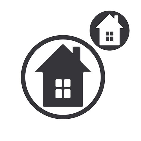 Premium Vector House Simple Single Color Icon Isolated On White Background Includes Invert
