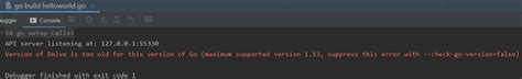 Go 解决低版本goland调试问题：version Of Delve Is Too Old For This Version 阿里云开发者社区