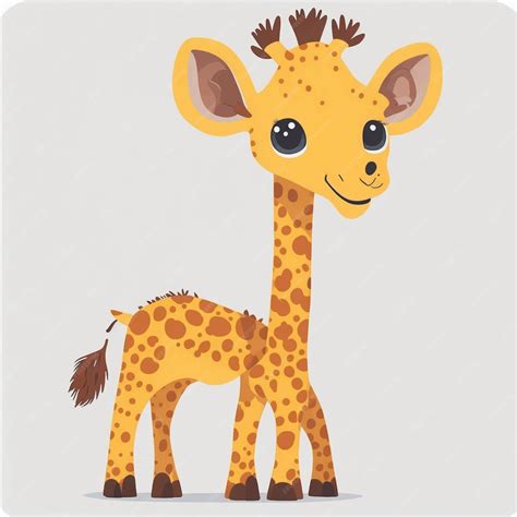 Premium Vector Cute Giraffe Cartoon Vector