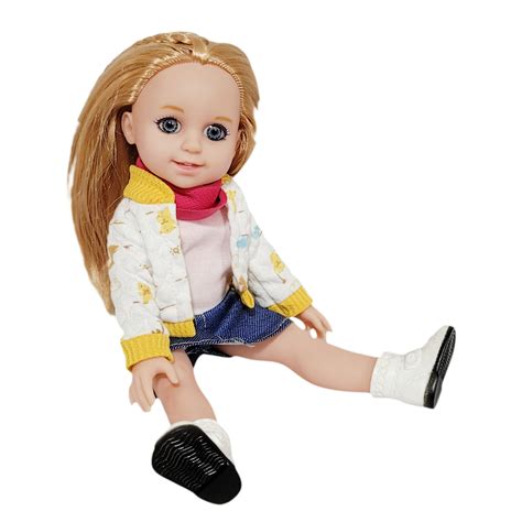 خرید اینترنتی عروسک مدل دختر مو بلند کد 300100 ارتفاع 30 سانتی متر با