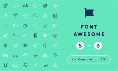 Font Awesome Official Icon Component Free Pro Figma
