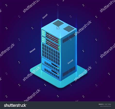 Web Server Computer Network Technology Design Stock Illustration