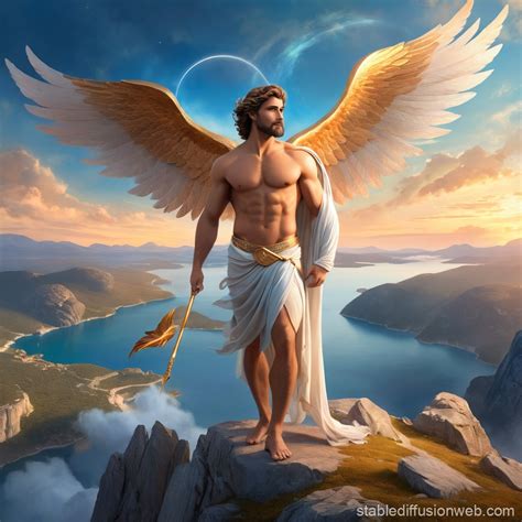 Ancient Greek God Boreas Powerfull Posture Simple Background Prompts