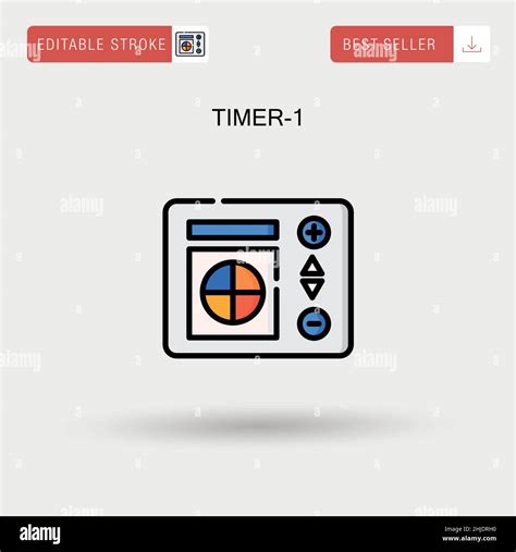 Timer 1 Simple Vector Icon Stock Vector Image And Art Alamy