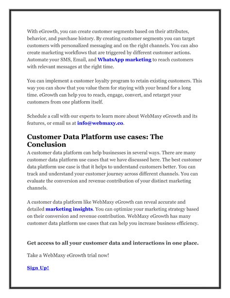 10 Customer Data Platform Use Cases That Can Drive Business Growth Pdf Internet Computing