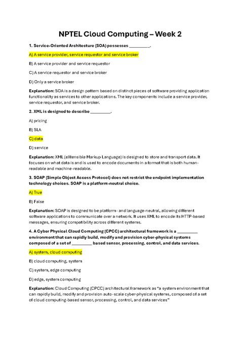 Nptel Cloud Computing Week 2 Nptel Cloud Computing Week 2 Service