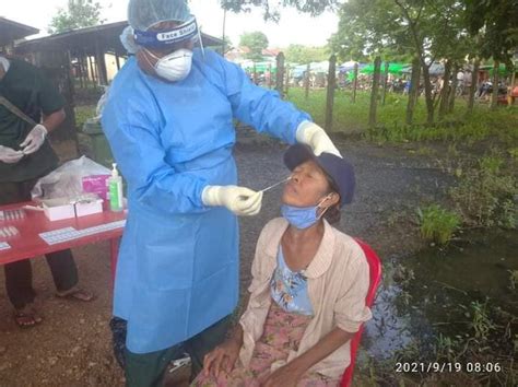 ပေါင်းတည်မြိုနယ်တွင် ဒေသခံပြည်သူများအား ကိုဗစ် ၁၉ ရောဂါပိုး ရှိ မရှိ Rdt Test Kit ဖြင့် အခမဲ့ စစ