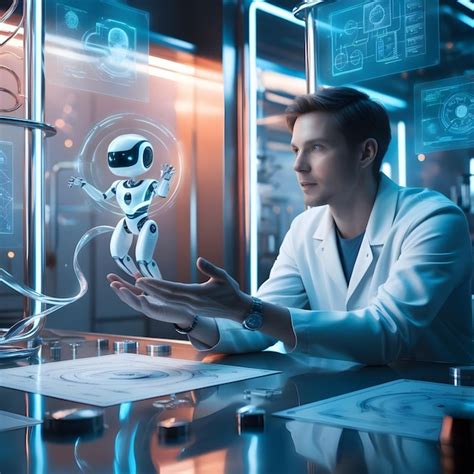 engineering with augmented reality premium ai generated image