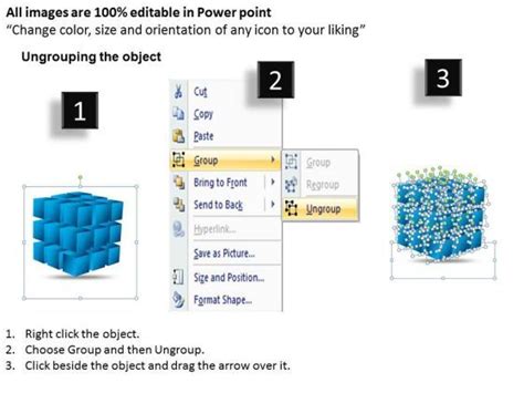 Business Framework Model 3d Blue Cube Perspective Ppt Strategy Diagram