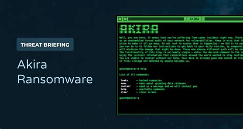 Pulsedive Blog Akira Ransomware Threat Briefing