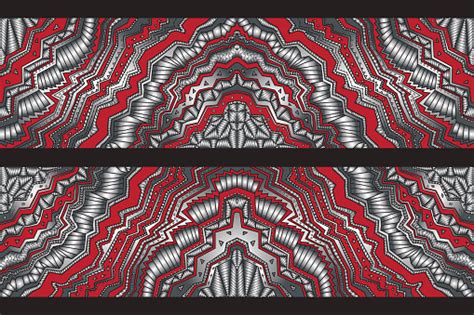 아트 데코 추상적인 두 벡터 기하학 끝 없는 배경에서 은색 회색 검정과 빨강 손 그려진된 마름모 인종 아메리카 인디언 패턴 에스키모 장식품 레이스 물결 모양의 줄무늬 카드
