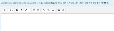 Solved Using Bitwise Operators Write An Arduino Code C Chegg Com