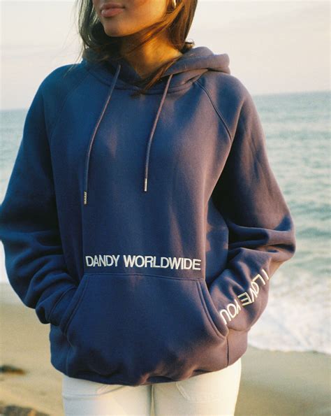 Words Of Affirmation Oversized Lux Hoodie In Blue Dandy Worldwide