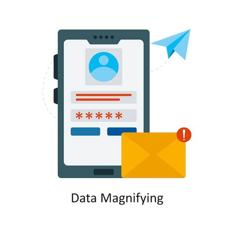 Premium Vector Data Magnifying Concept Flat Icon Style Illustration