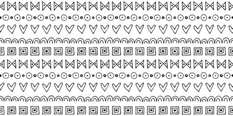 원활한 벡터 패턴입니다 흑인과 백인 기하학적 배경 손으로 그려진 작은 장식 요소 심플한 디자인입니다 그래픽 벡터 일러스트입니다
