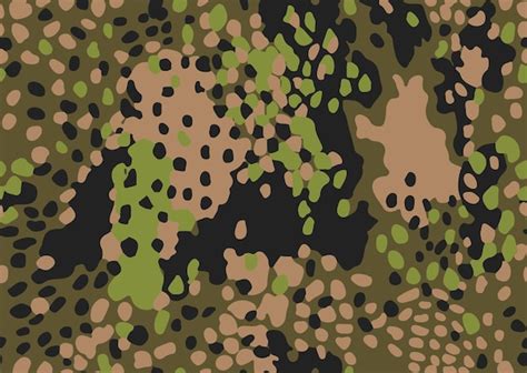 Premium Vector World War 2 Waffen SS Pea Dot Camouflage Seamless Pattern Design