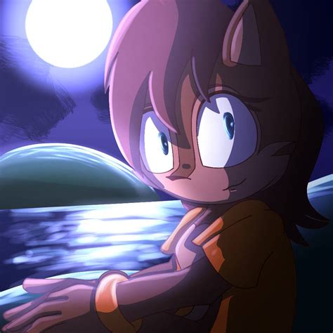 {fanart} Sally Acorn At The Moonlight By Angelicaannabelle00 On Deviantart