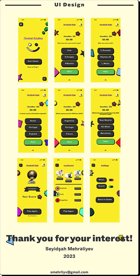 Neo Brutalist UI Design Quiz Game Mobile App On Behance