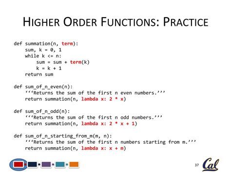 Ppt Cs61a Lecture 3 Higher Order Functions Powerpoint Presentation