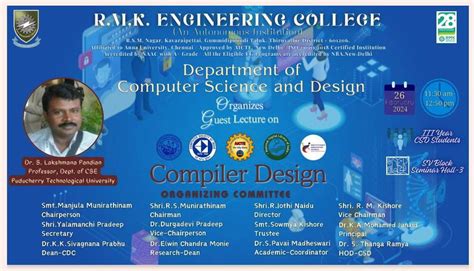 Rmkec Csd On Linkedin Warm Greetings Department Of Computer Science And Design Organising A…
