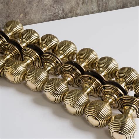 Set Of Victorian Reeded Brass Door Knobs Lassco Englands Prime Resource For Architectural