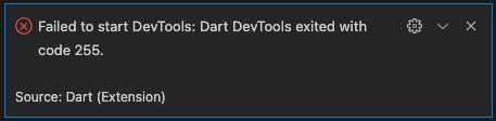 Flutter Failed To Start DevTools Dart DevTools Exited With Code Stack Overflow