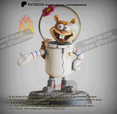 Sandy Cheeks 3d Print Model Download Free