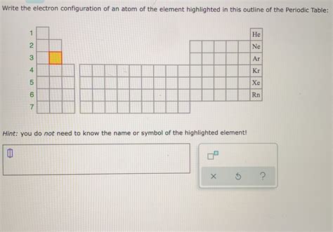 Solved Write The Electron Configuration Of An Atom Of The
