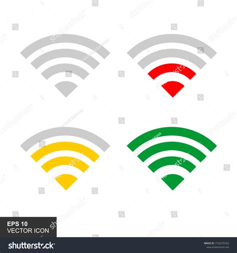 Mobile Signal Strength Indicator Template Wi Fi Stock Vector Royalty Free 1723270162
